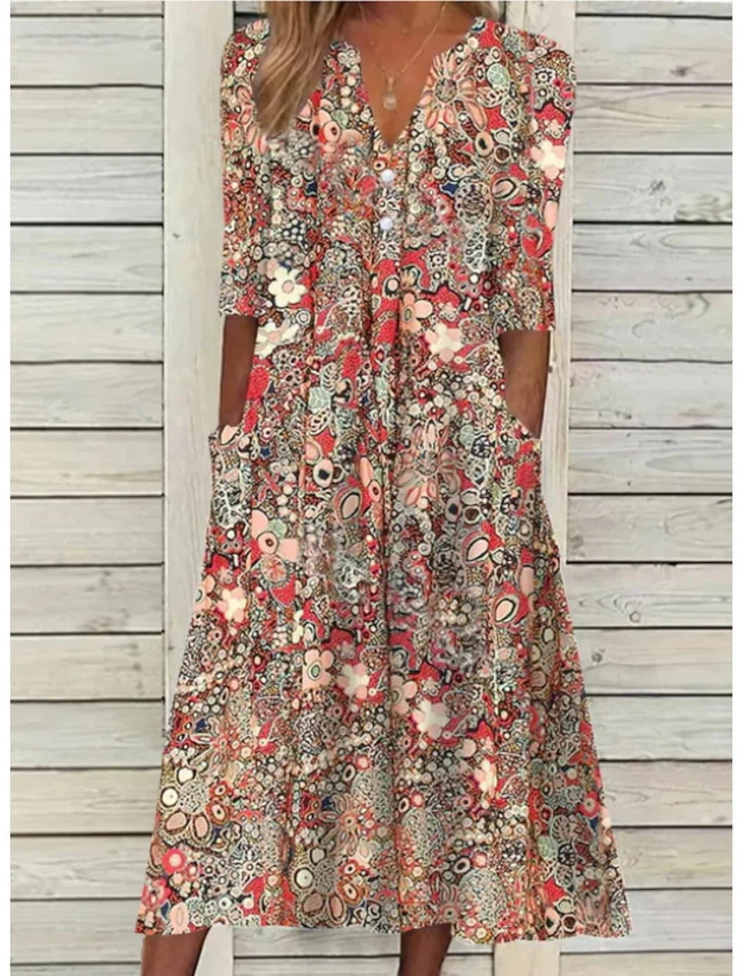 Aurora | Elegante zomerjurk met buikbedekking – Lumingo